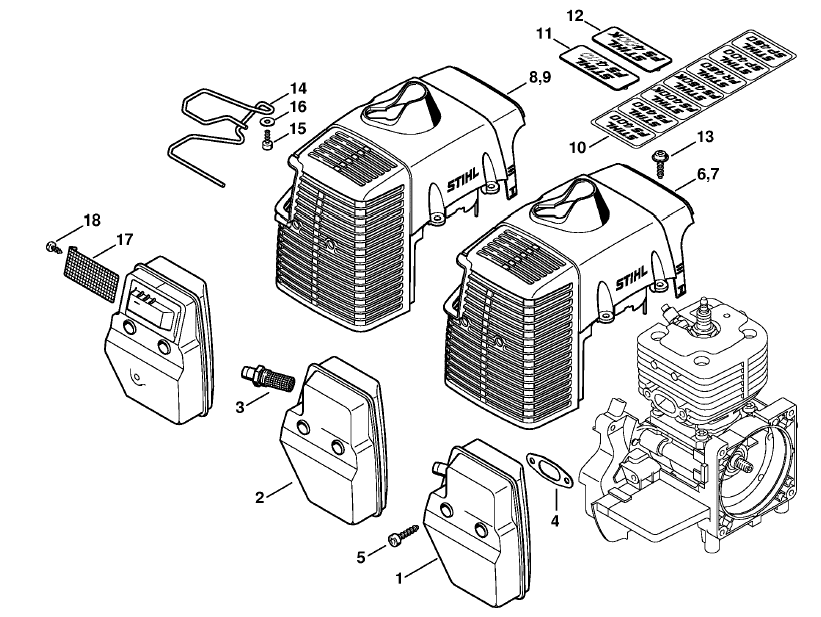 Stihl (FS480) Parts Diagrams
