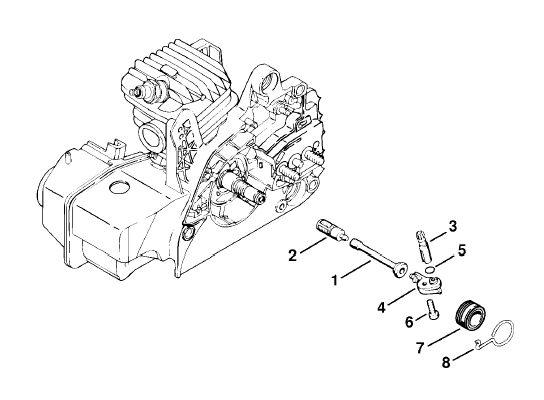 Stihl MS 250 Chainsaw (MS250 C-BZ) Parts Diagram, Oil Pump