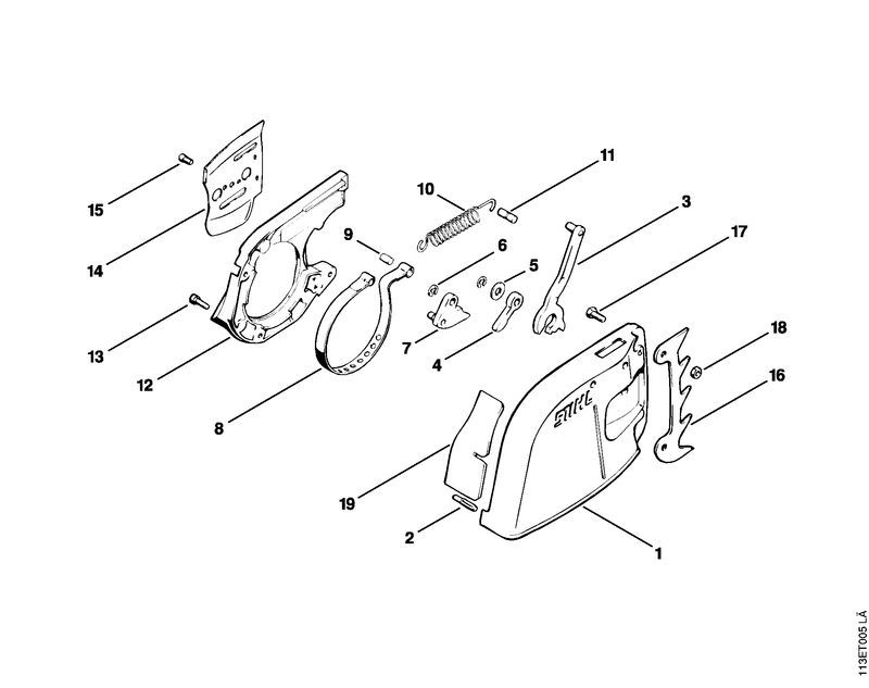 Stihl 031 Chainsaw (031) Parts Diagram, Chain Brake