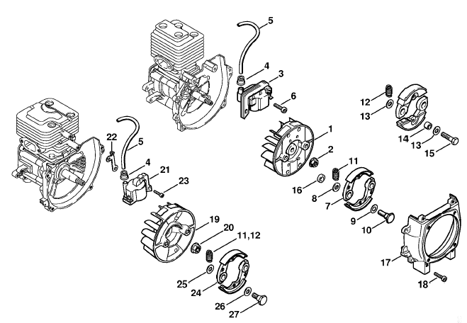 Stihl FR 145 Backpack Brushcutter (FR 145) Parts Diagram, Ignition System