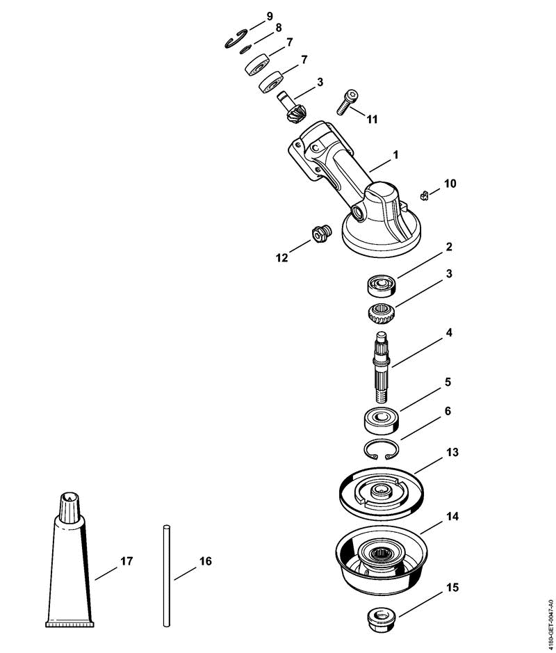 Stihl FSA 130 Cordless Brushcutter (FSA 130) Parts Diagram, G GEAR HEAD
