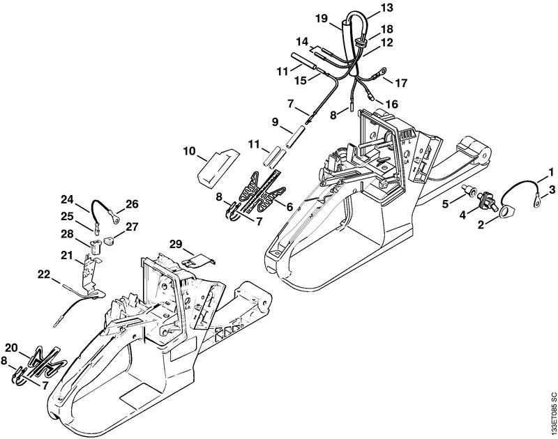 Stihl 026 Chainsaw (026W) Parts Diagram, Heating
