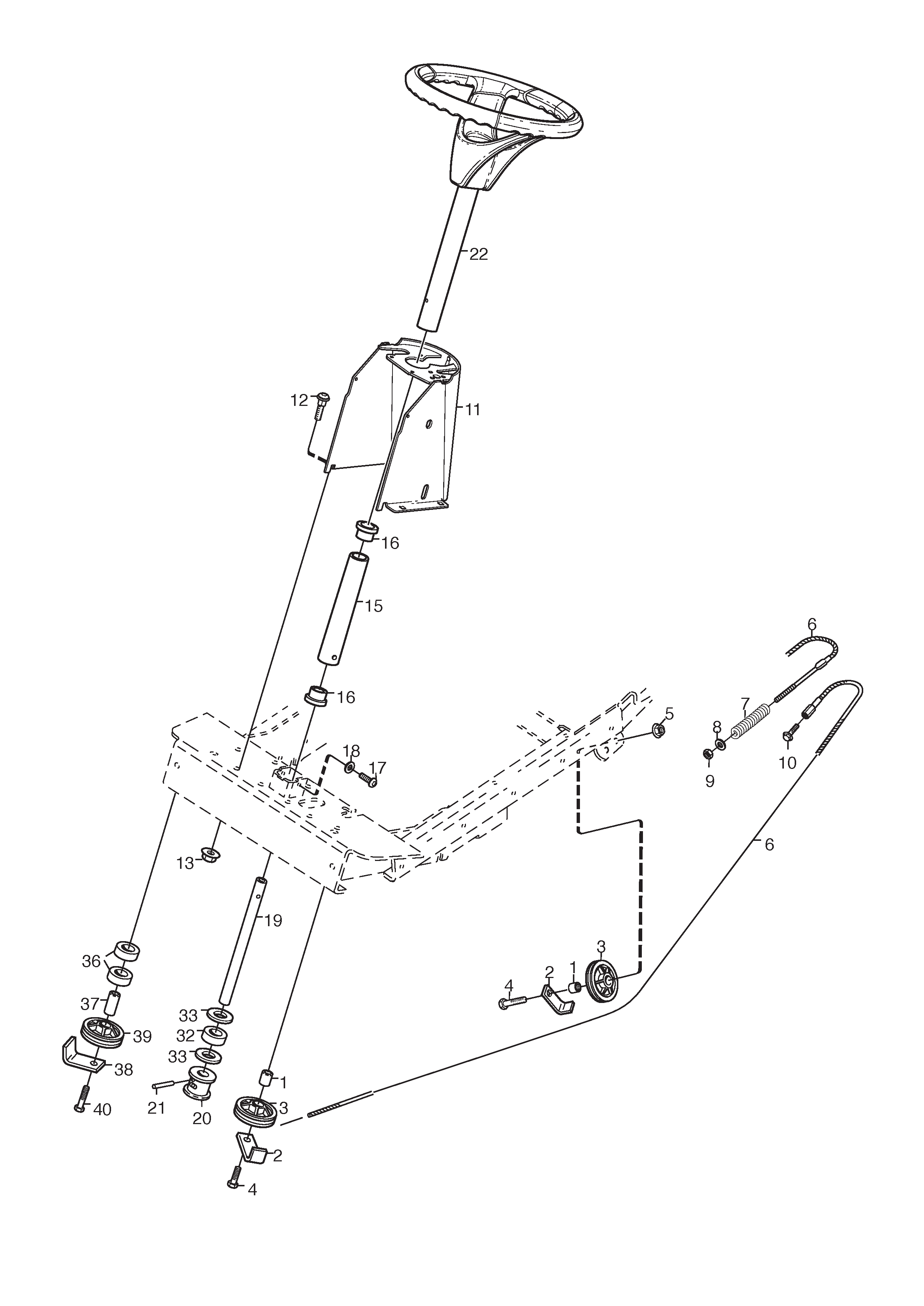 Stiga READY (13-2715-14 [2004]) Parts Diagram, Steering_0