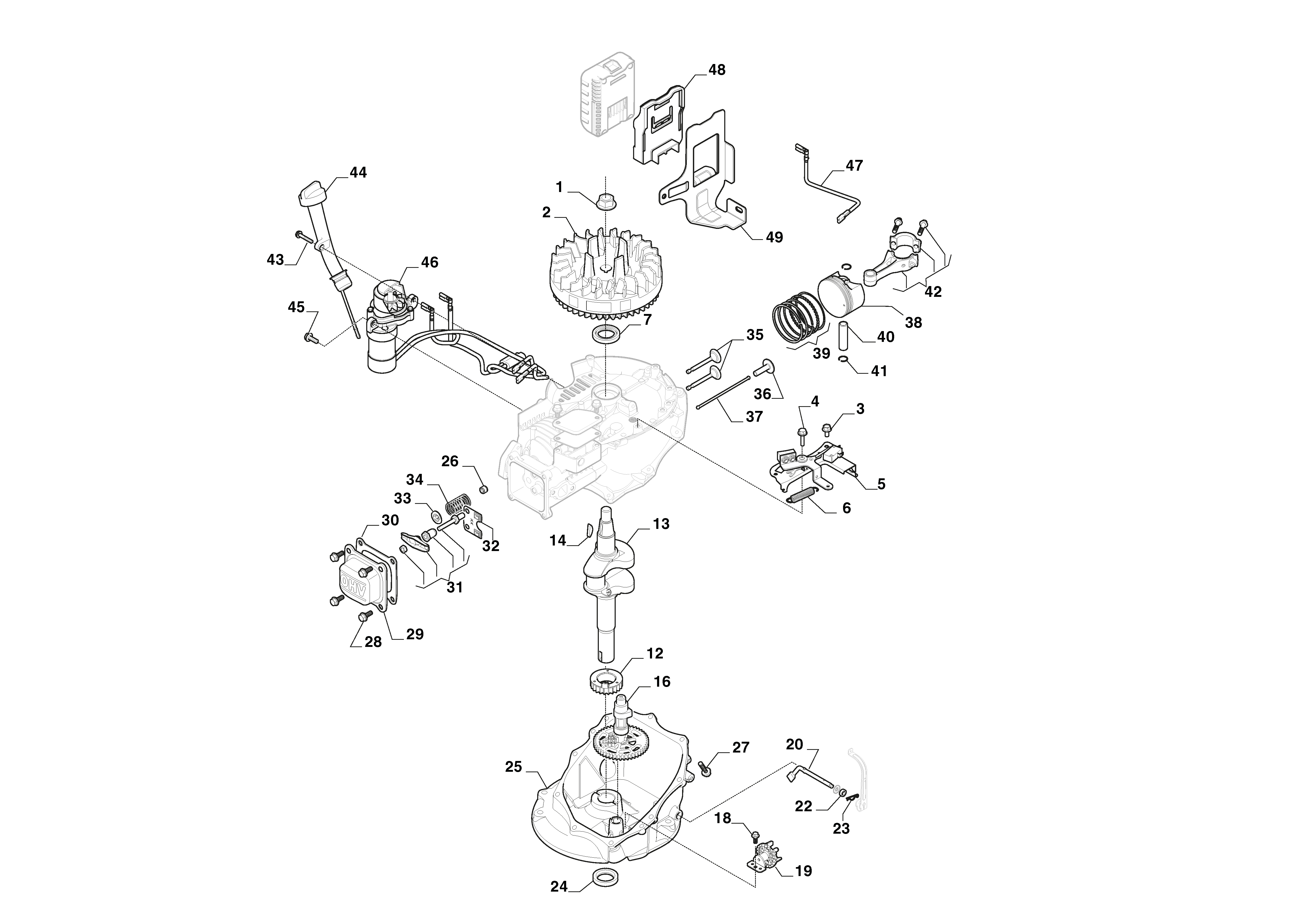 Stiga Combi 753 SE (2L0536548-ST2 (2025)) Parts Diagram, Piston, Crankshaft