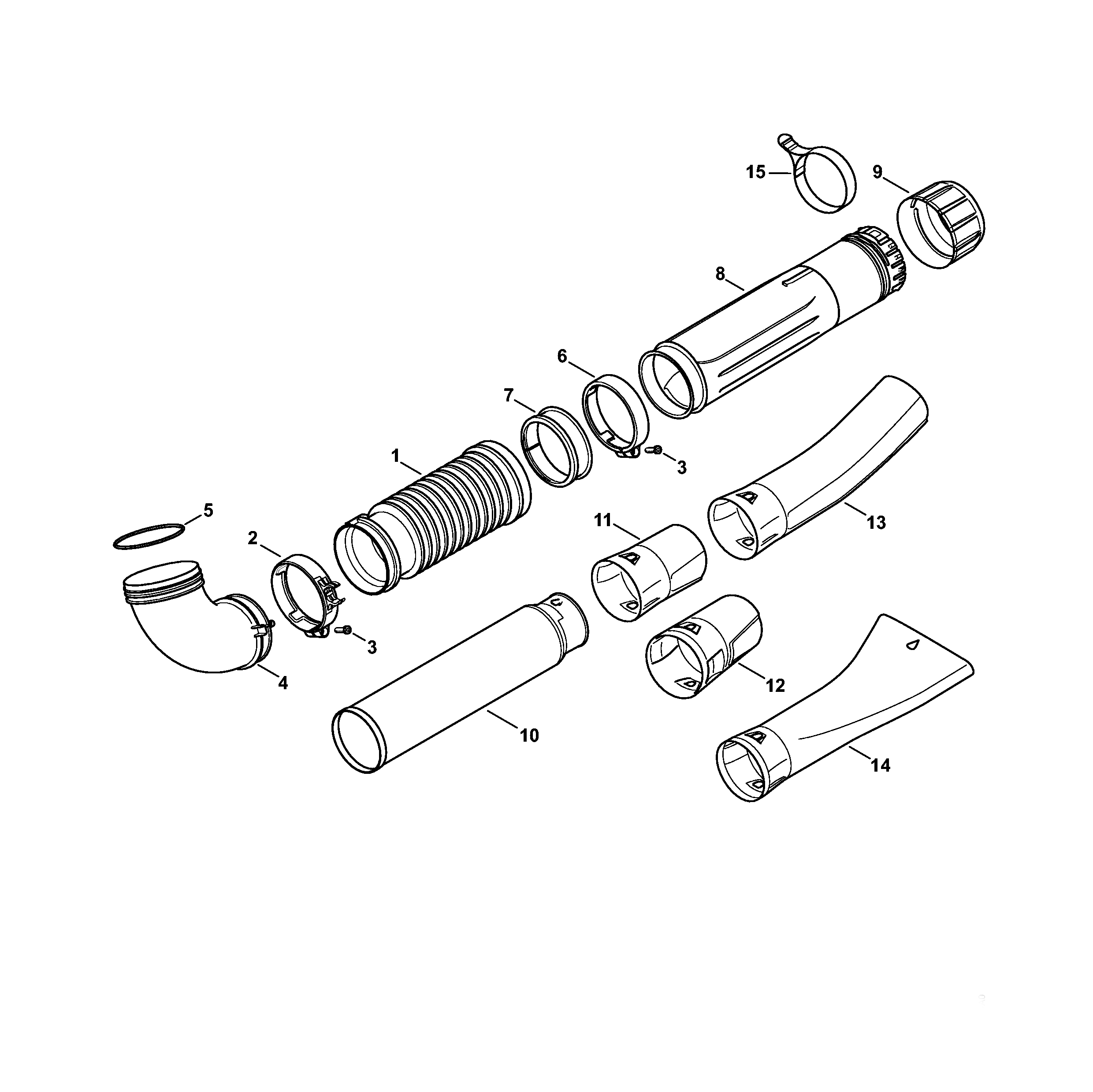 Stihl BR 800 C-E Backpack Blower (BR 800 C-E) Parts Diagram, Pleated ...
