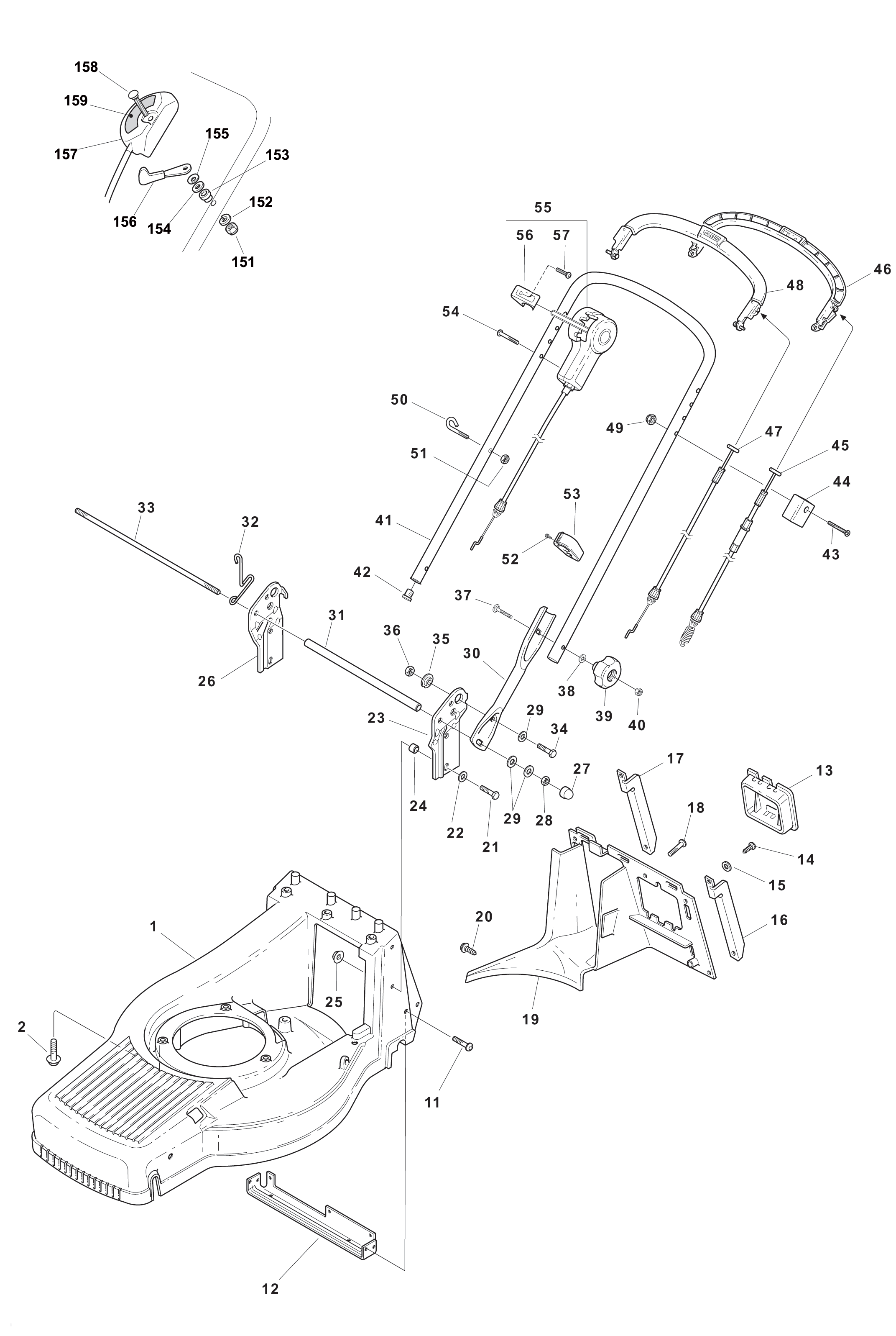 Mountfield M484R (2008) Parts Diagram, Page 1