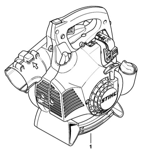 Stihl BG 55 Blower (BG55) Parts Diagram, Position of serial number