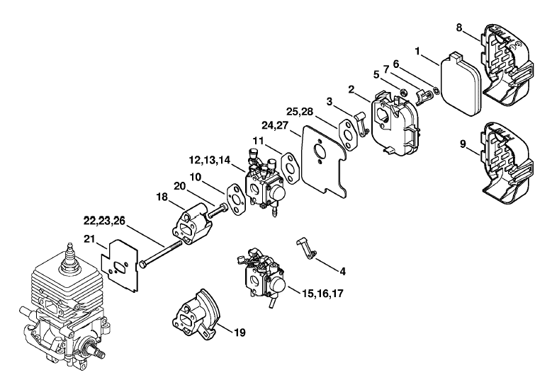 Stihl 075 Chainsaw ( 075RZ) Parts Diagram, Carburetor