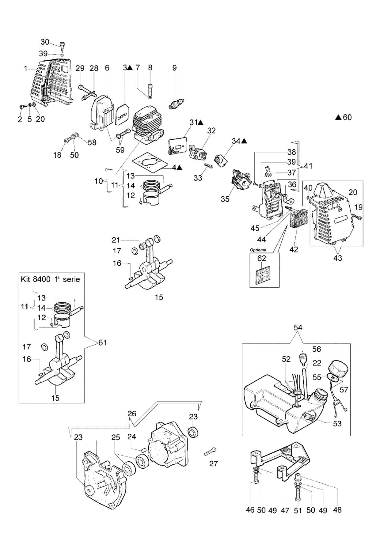 Efco 8400 (2008) Parts Diagram, Page 1