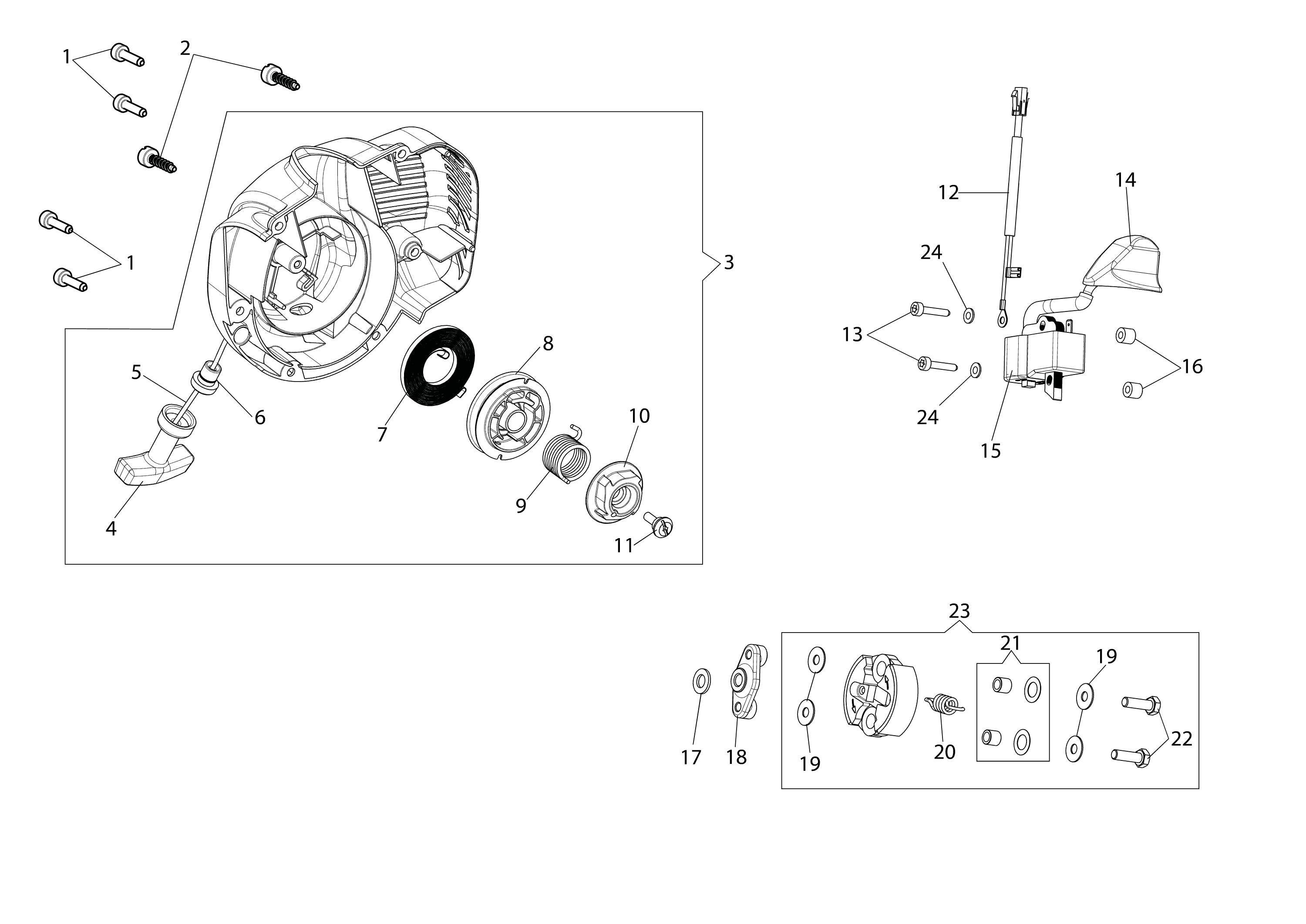 Oleo-Mac HC 247 P (HC 247 P) Parts Diagram, Ignition system