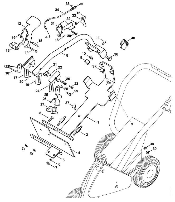 Stihl FW 20 Cut Quik Cart (FW 20) Parts Diagram, Support Throttle ...