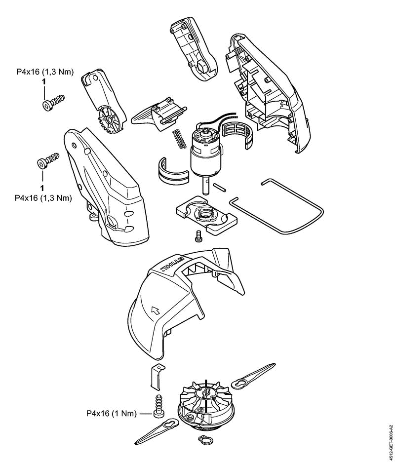 Stihl FSA 45 Cordless Brushcutter (FSA 45) Parts Diagram, H TIGHTENING ...