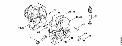 Stihl 011 Chainsaw (011AVEQ) Parts Diagram, A_-Crankcase
