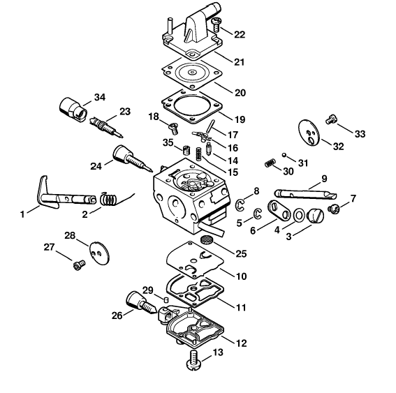 Stihl FS 480 Clearing Saw (FS480KZ) Parts Diagram, Carburetor C1QS94