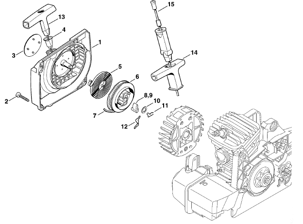 Stihl (MS390) Parts Diagrams