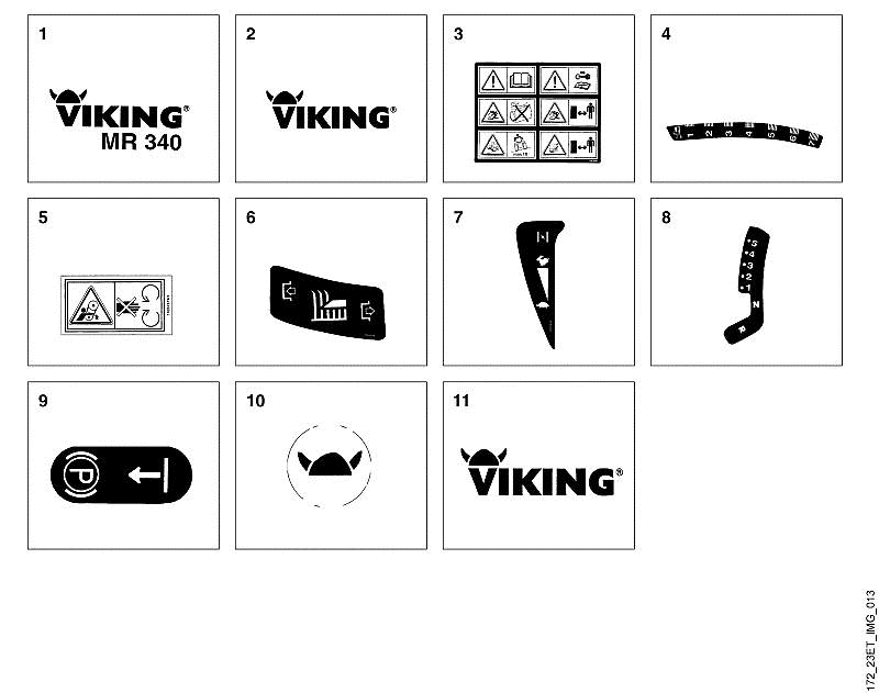 Viking MR 340 Rider (MR340) Parts Diagram, L - Labels