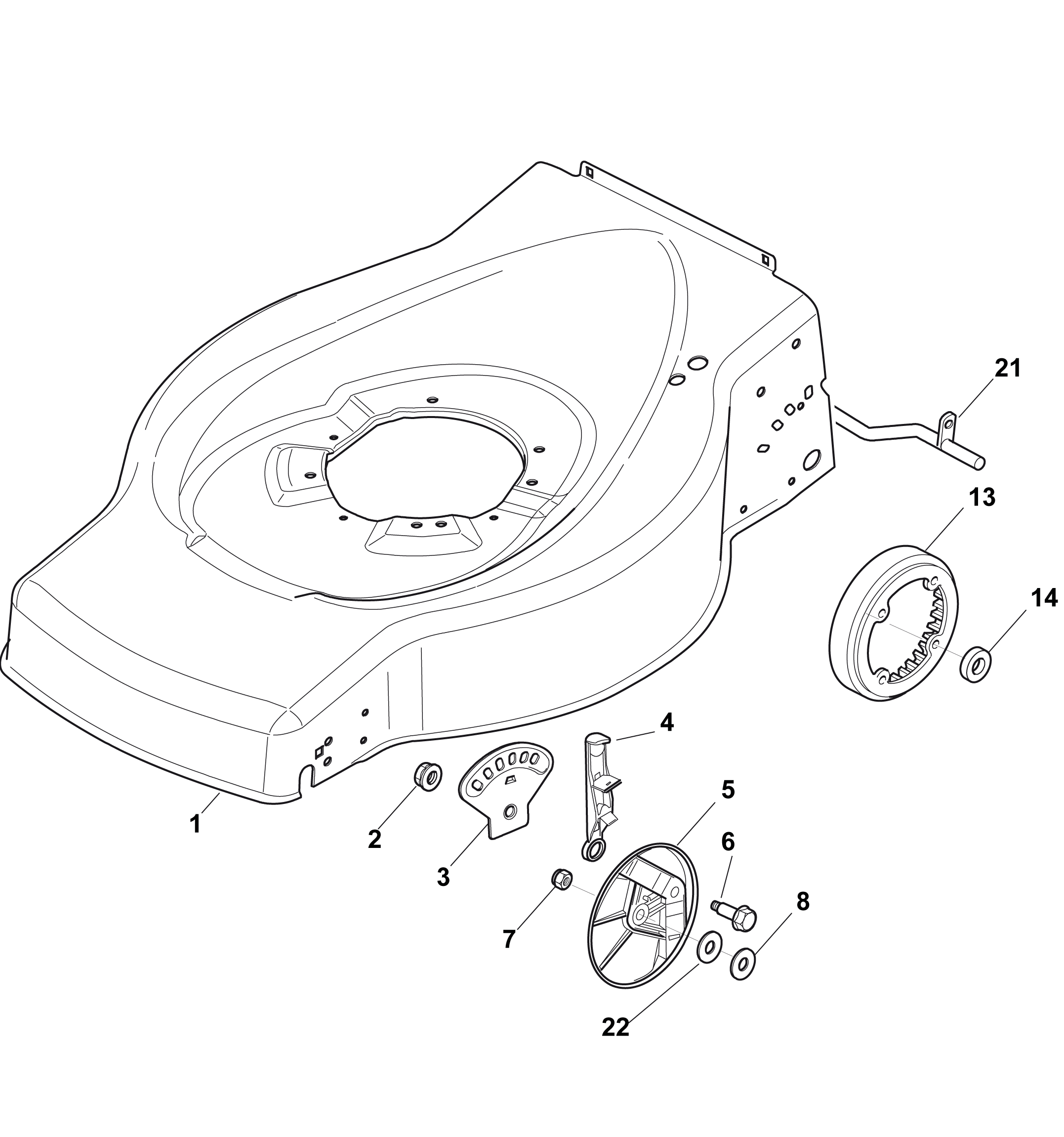 Mountfield SP536 (RM55 160cc OHV) (2011) Parts Diagram, Page 1