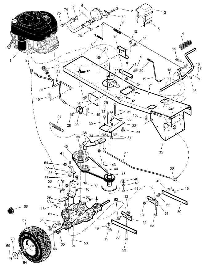 Hayter 10/30 (133D260000001-133D260999999) Parts Diagram, Motion Drive