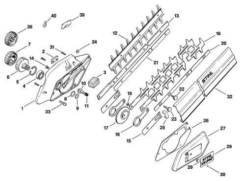 Stihl HS 242 Petrol Hedgetrimmer (HS242) Parts Diagram, B-HS 242 ...