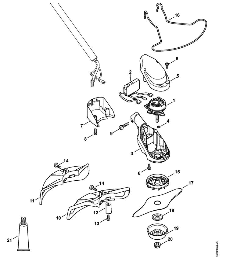 Stihl FSA 90 Cordless Brushcutter (FSA 90) Parts Diagram, E ELECTRIC MOTOR