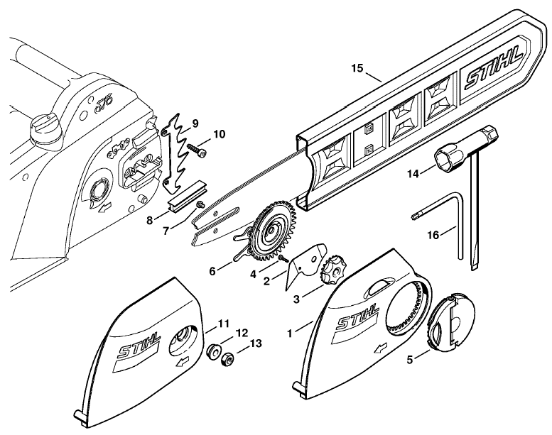 Stihl MSE 180 C-BQ Electric Chainsaw (MSE 180 C-BQ) Parts Diagram ...