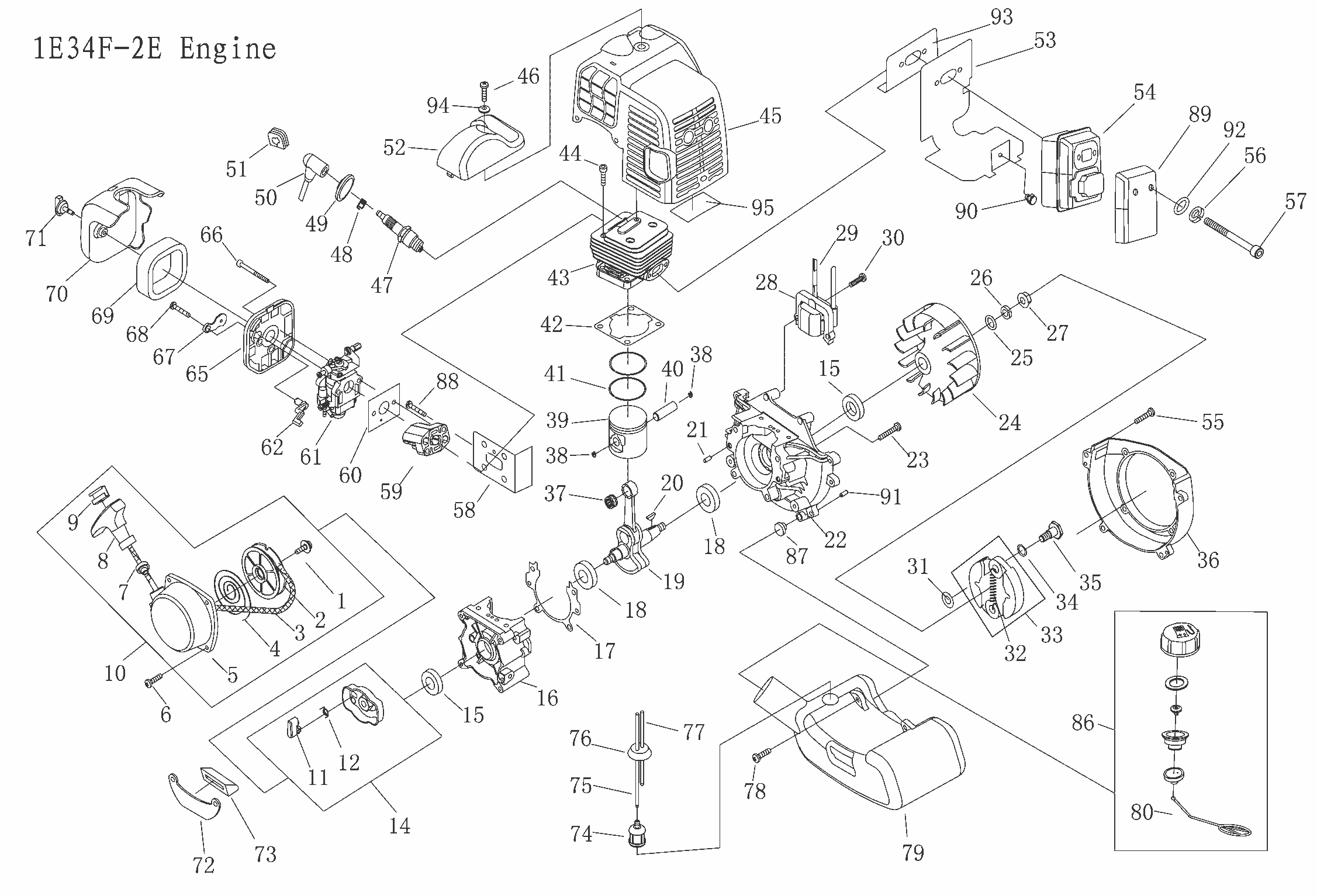 Mitox 28LRH (28LRH) Parts Diagram, Engine