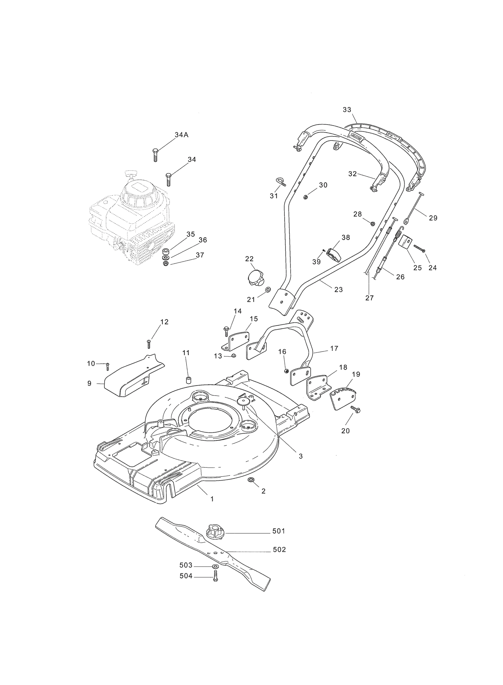 Stiga Multiclip 51S (2008) Parts Diagram, Page 1