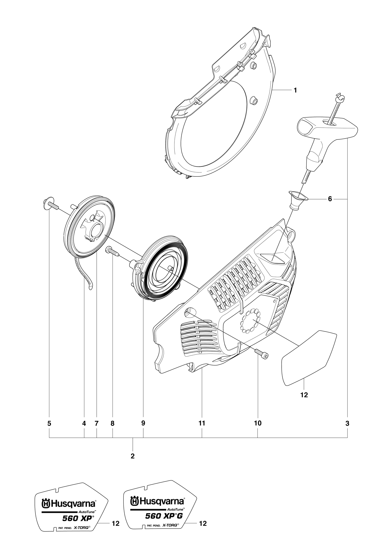 Husqvarna 560XP Chainsaw (2011) Parts Diagram, Accessories & Winter Kit