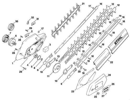 Stihl HS 242 Petrol Hedgetrimmer (HS242) Parts Diagram, A-HS 246 ...