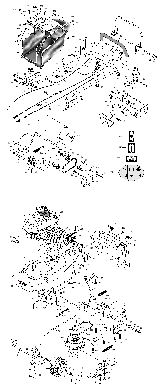 Mountfield M3 (MPR10008-9) Parts Diagram, Page 1
