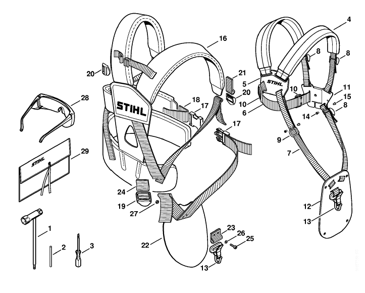 Stihl FS 480 Clearing Saw (FS480KW) Parts Diagram, Tools
