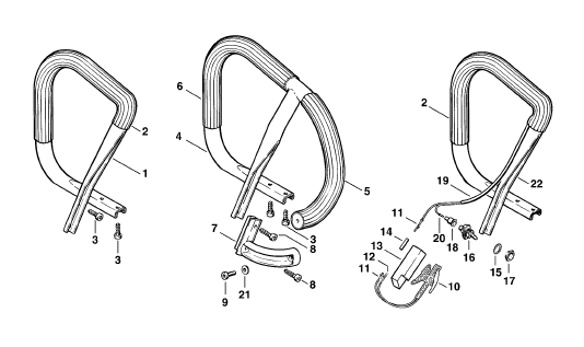 Stihl MS 440 Chainsaw (MS440) Parts Diagram, Handlebar - Heating element