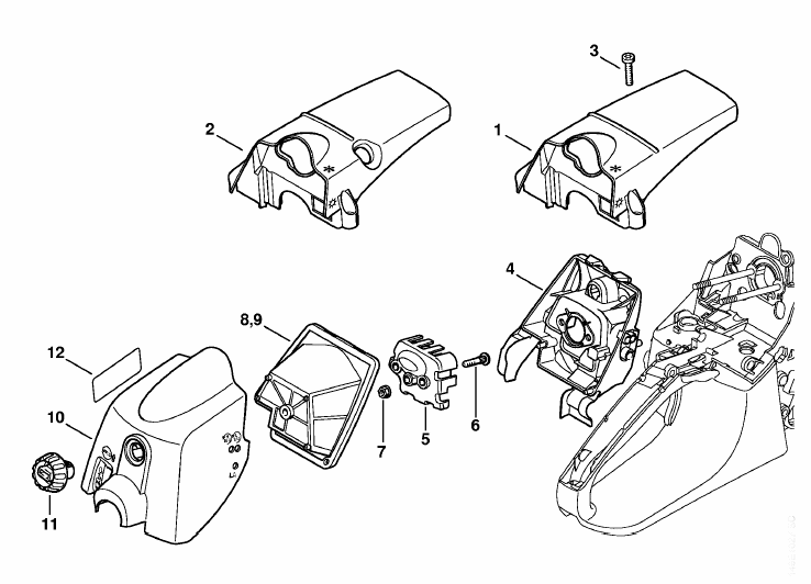 Stihl (MS270 C-B) Parts Diagrams