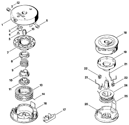 Stihl FS 66 Brushcutter (FS66R) Parts Diagram, N-Cutting tools