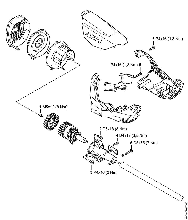 Stihl FSA 130 Cordless Brushcutter (FSA 130) Parts Diagram, K ...