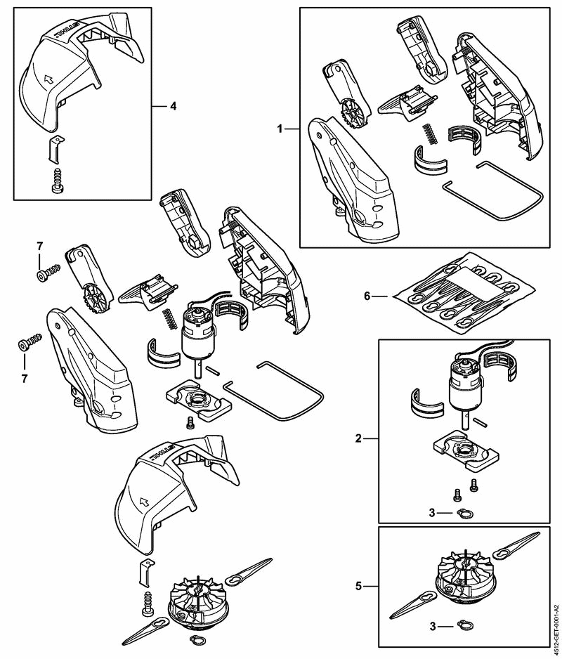 Stihl FSA 45 Cordless Brushcutter (FSA 45) Parts Diagram, C ELECTRIC MOTOR