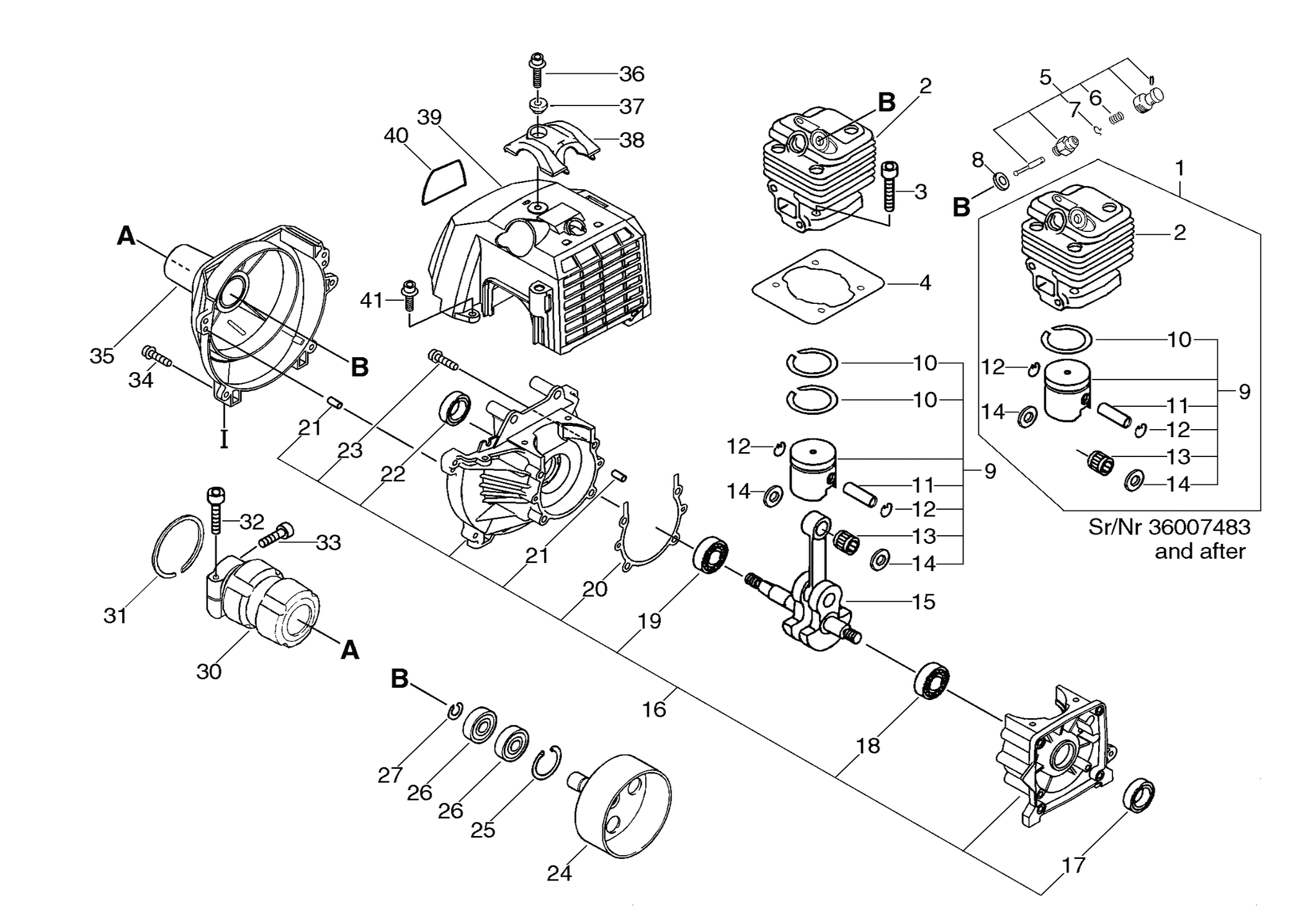 Echo SRM-5000 (SRM-5000) Parts Diagram, Page 1