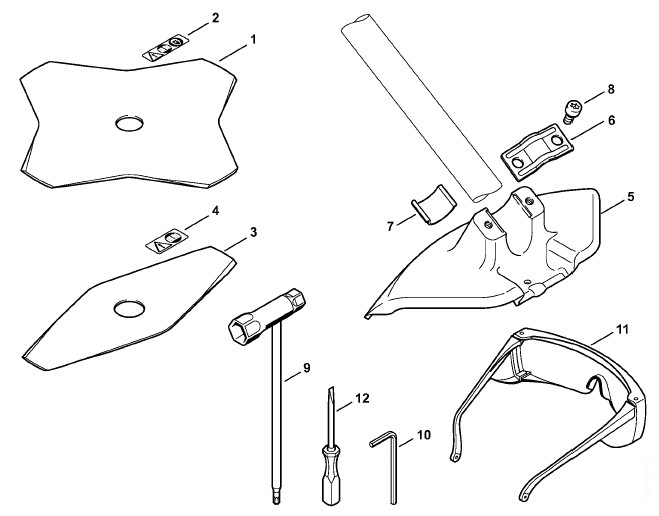 Stihl FR 145 Backpack Brushcutter (FR 145) Parts Diagram, Cutting Tools