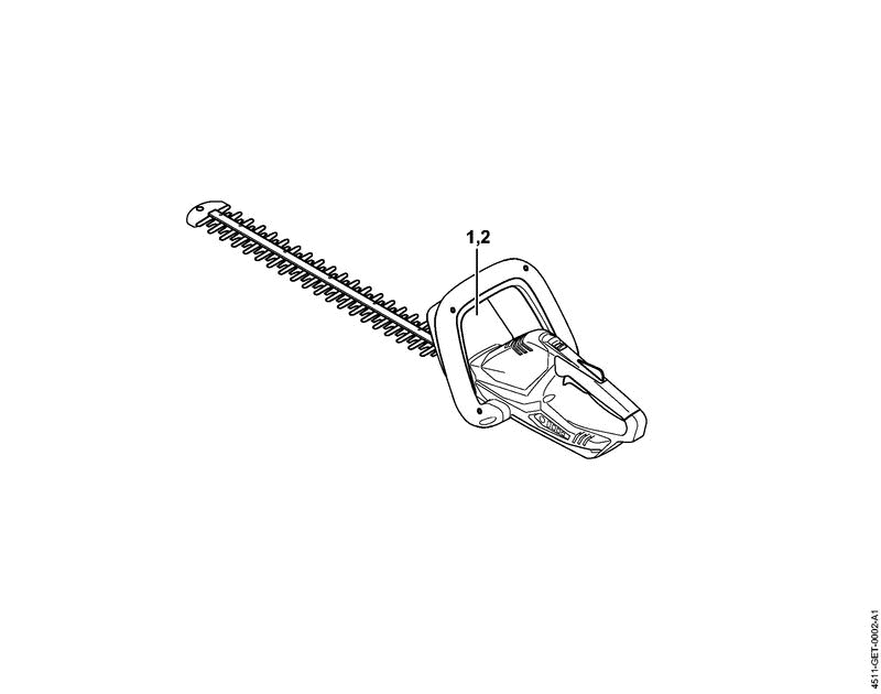 Stihl HSA 45 Cordless Hedgetrimmer (HSA 45) Parts Diagram, F SERIAL NUMBER