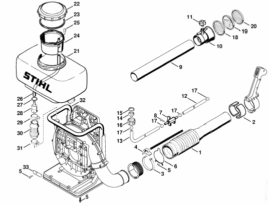 Stihl BR 380 Backpack Blower (BR 380) Parts Diagram, Conversion kit BRSR