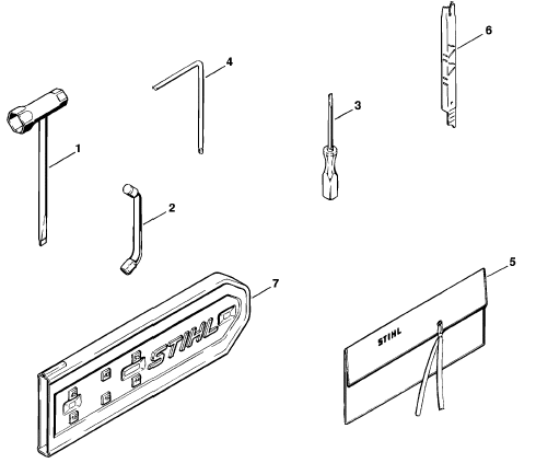 Stihl MS 200 Chainsaw (MS200) Parts Diagram, Tools - Extras