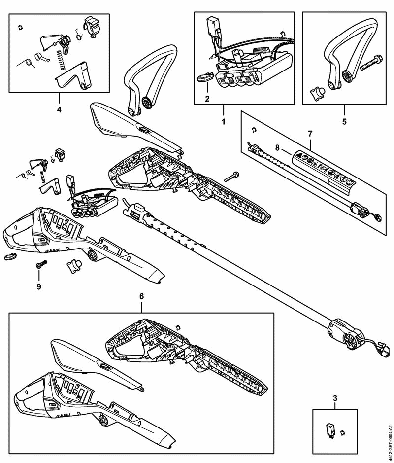Stihl FSA 45 Cordless Brushcutter (FSA 45) Parts Diagram, B BATTERY ...