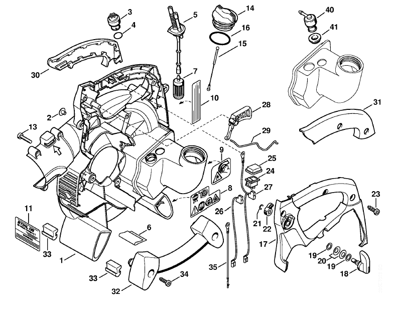 Stihl 075 Chainsaw ( 075RZ) Parts Diagram, Fan housing inside BG 85